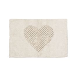 Hjerte hvid - bademåtte